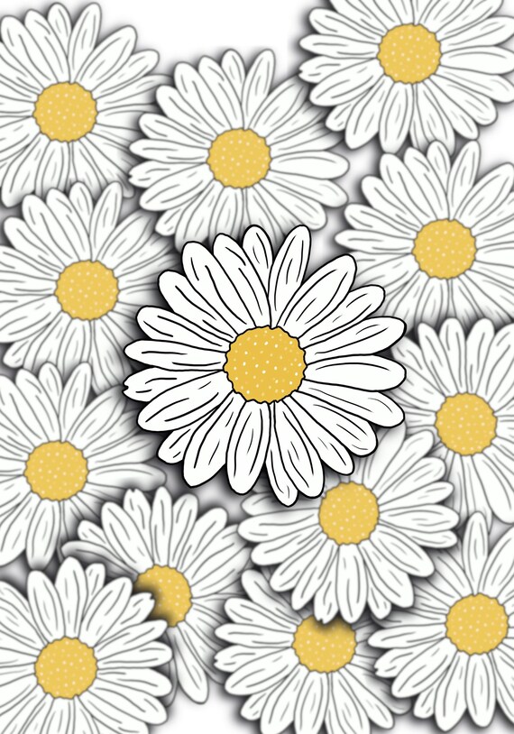 Daisy Vinyl Sticker - Etsy