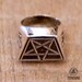 Satanic Trapezoid Sterling Silver Ring - Etsy