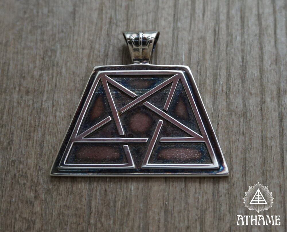 Satanic Trapezoid Sterling Silver Pendant - Etsy