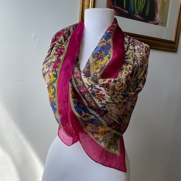 Indian Silk Scarf - Etsy