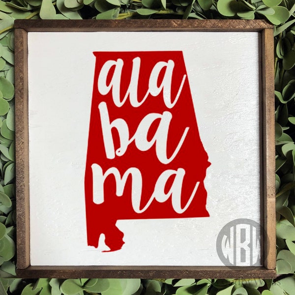 Alabama Wood Sign - Etsy