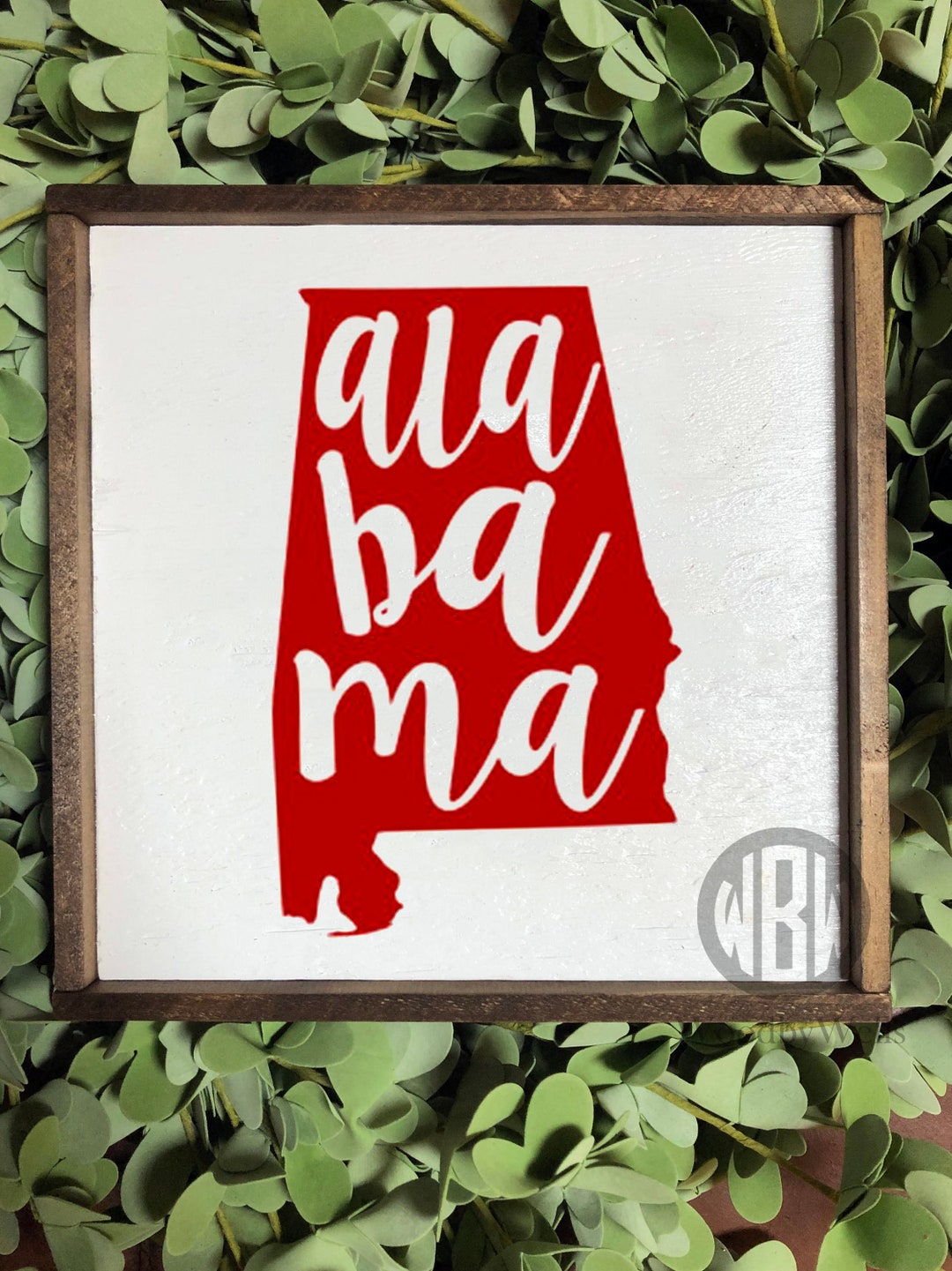 Custom Alabama Wood Sign With Frame - Etsy