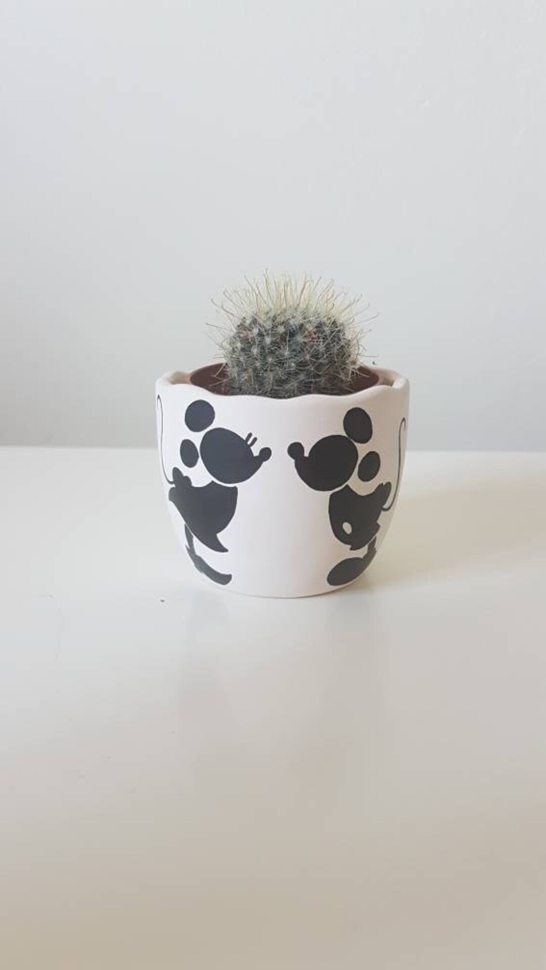 Mickey and Minnie Mouse Pot - Christmas Gift - Hand Painted Flower Pot ...