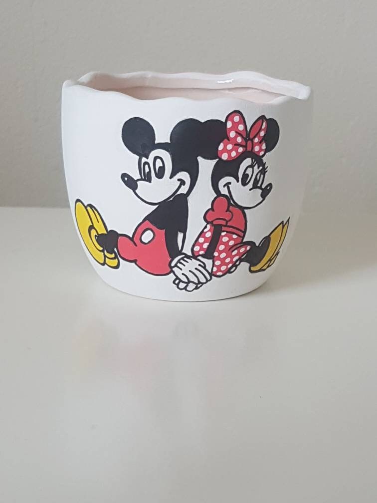 Mickey and Minnie Mouse Love Pot - Disney Planter - Christmas Gift ...