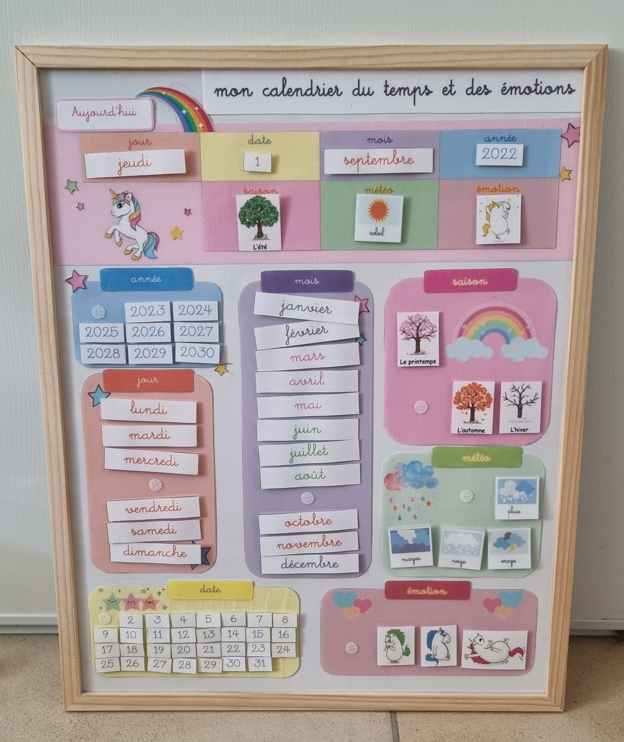 Calendario del tiempo y las emociones - Etsy España