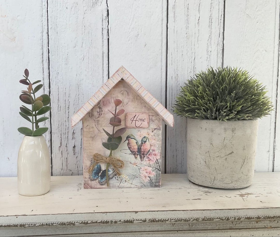 Decoupaged House Plaque, Wooden Home Decoration, Sign - Etsy UK