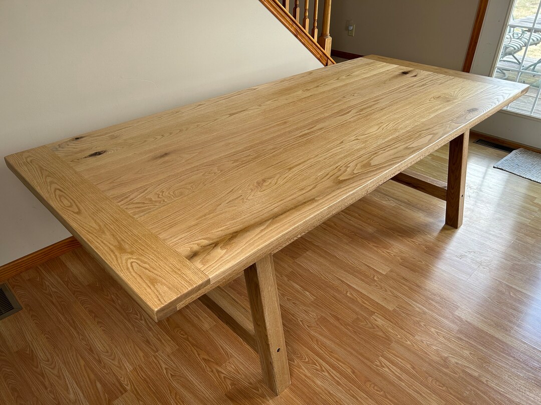 Handmade Red Oak Dining Room Table - Etsy
