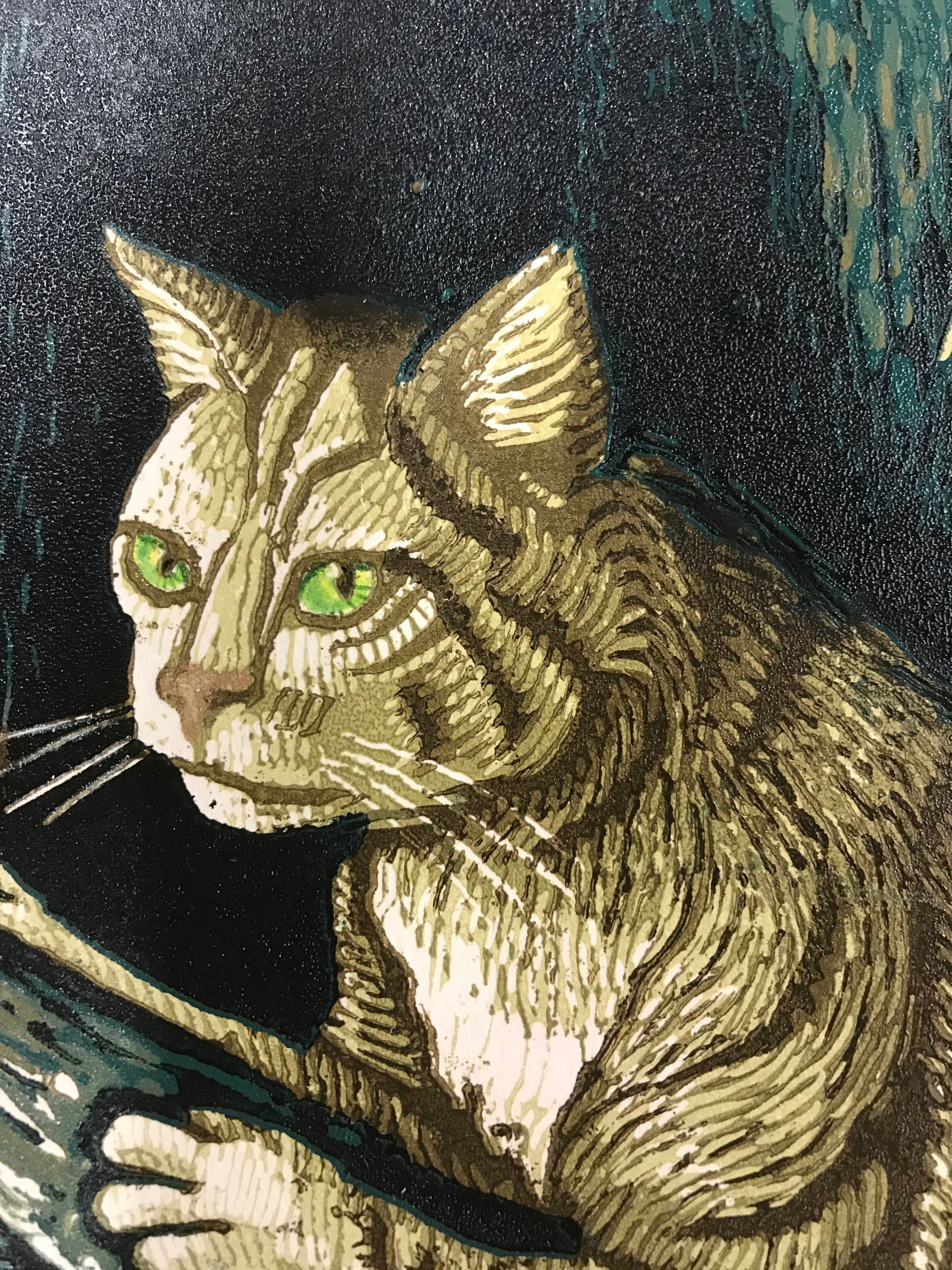 Scottish Wildcat Print British Wildlife Art Handpulled | Etsy