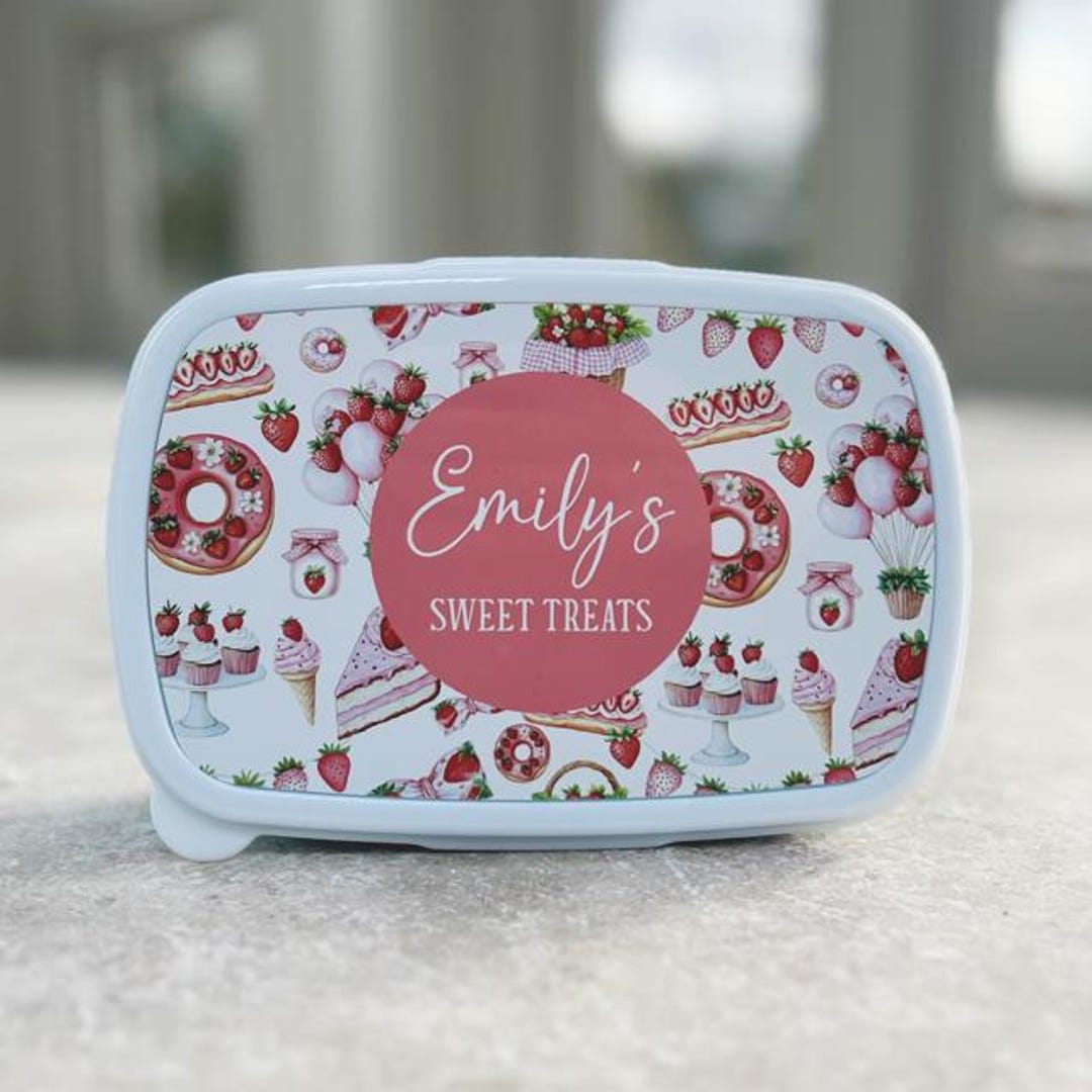 Strawberries Theme Snack Box, Custom Snack Box, Personalised Snack Box ...