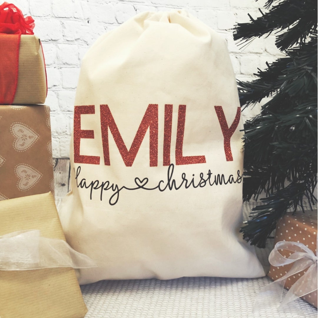 Happy Christmas Personalised Sack Christmas Sack - Etsy