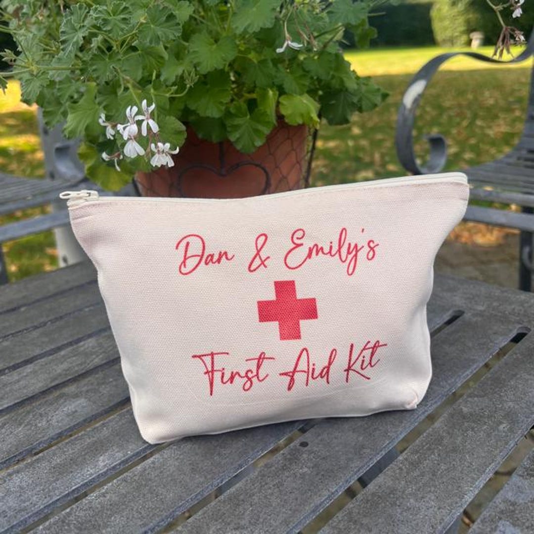 First Aid Kit Personalised Pouch, Holiday First Aid Pouch, Travel Pouch ...