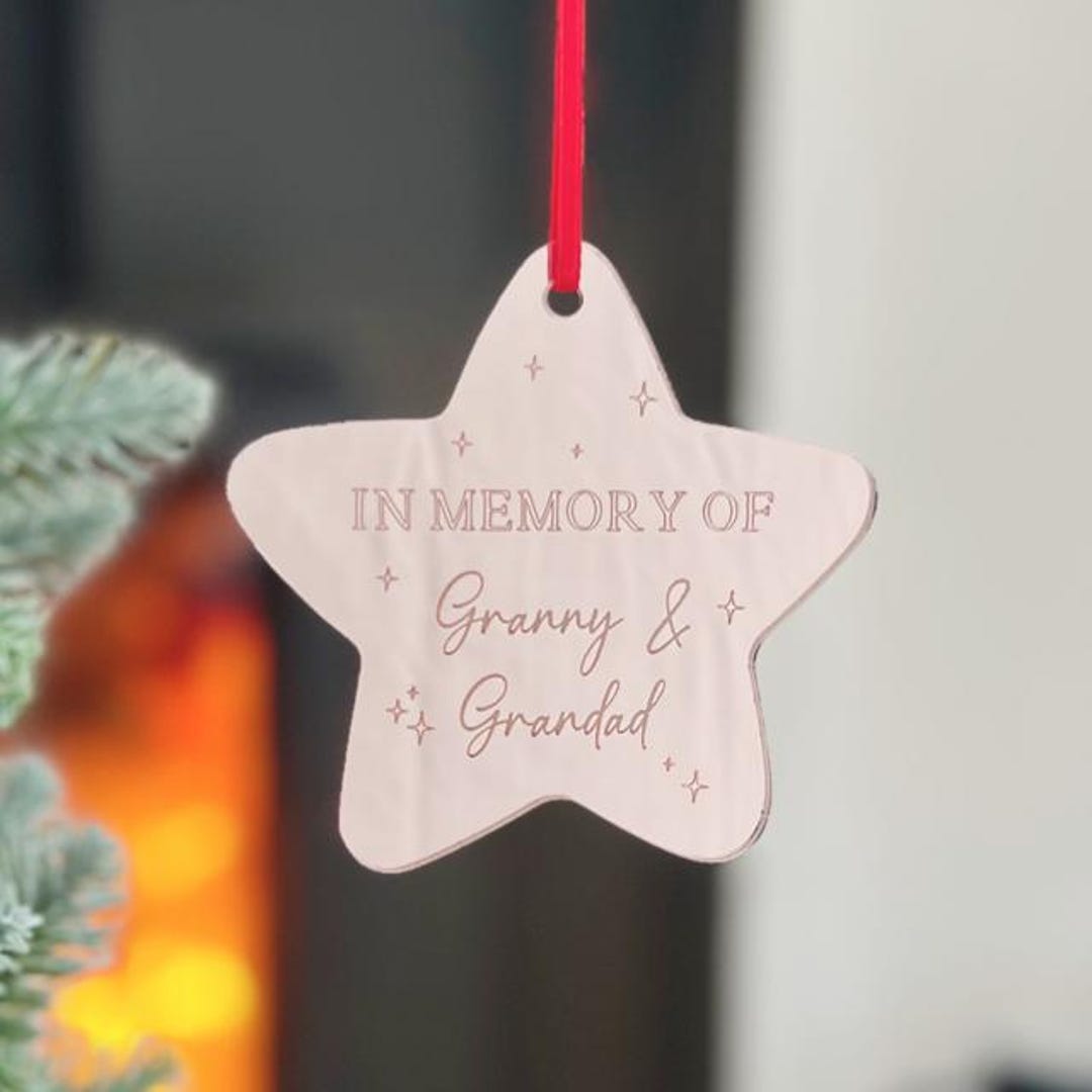 Memorial Star Bauble – in Memory Christmas Ornament With Custom Names ...