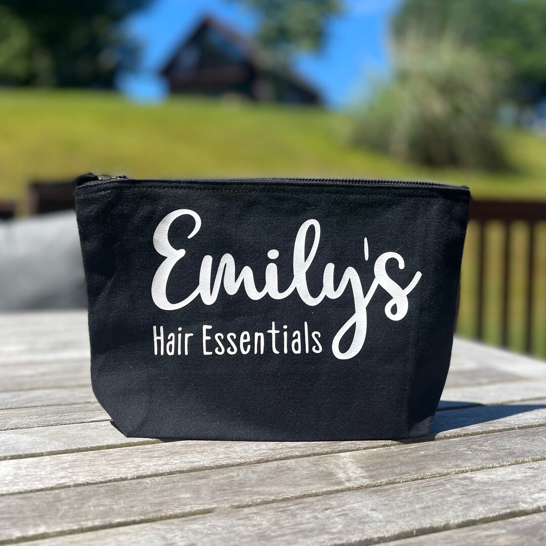 Personalised Hair Essentials Pouch, Hair Accessories Pouch, Holiday ...