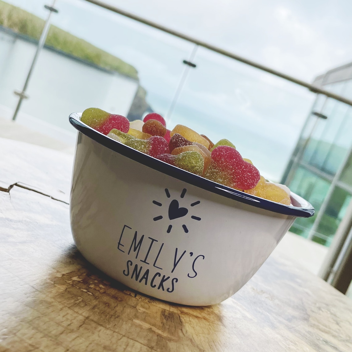 Snack Bowl Personalised Enamel Bowl Enamel Snack Bowl - Etsy UK