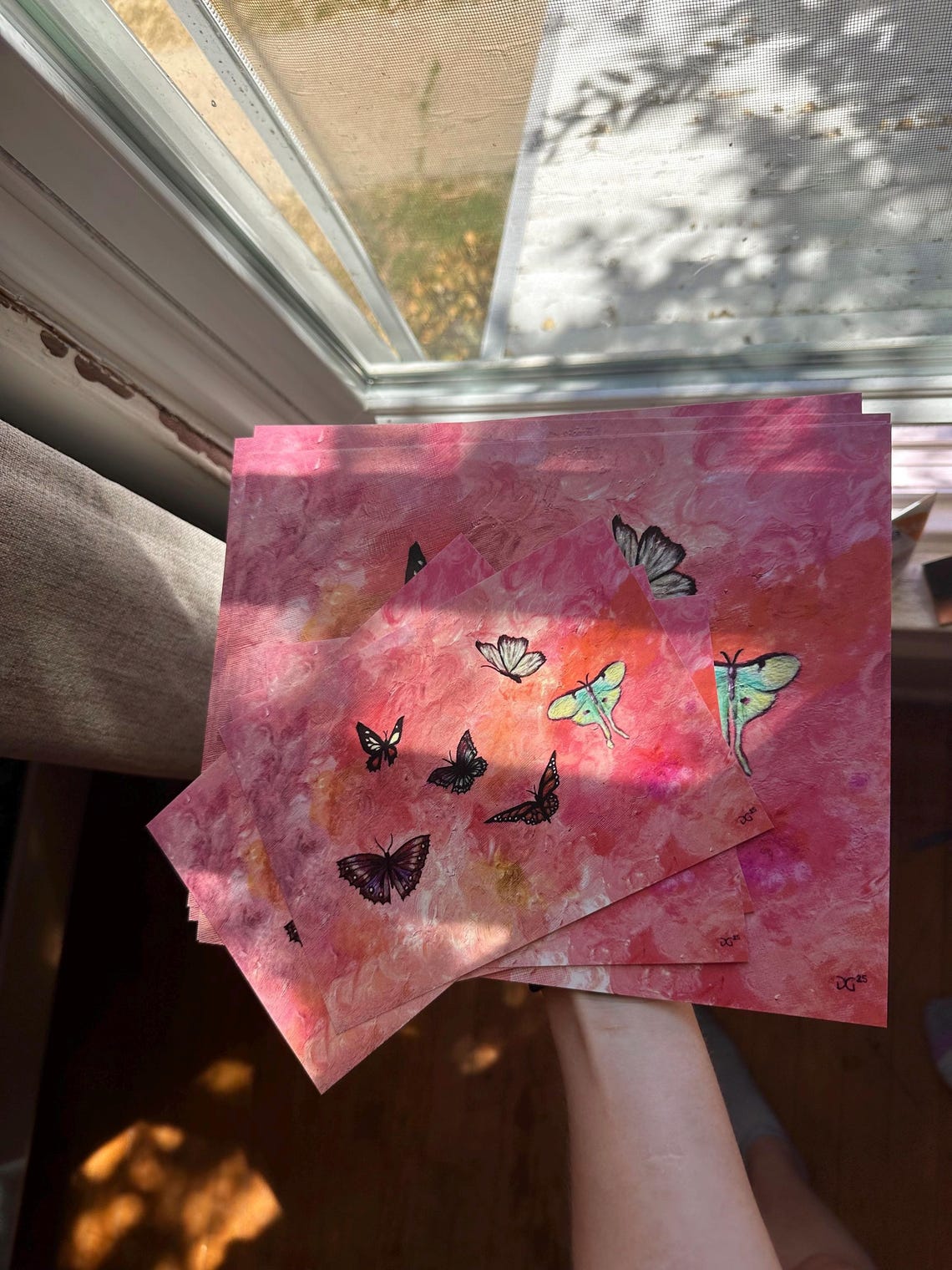 Butterfly Art Print: Hand-painted Acrylic Design - Etsy