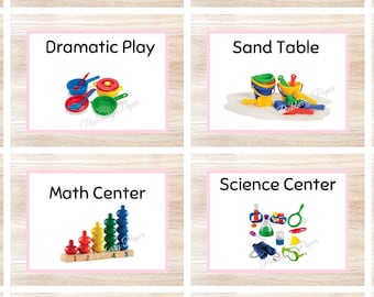 Boho Preschool Center Signs: 15 Printable Classroom Labels (instant ...