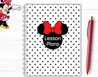 Minnie Mouse Teacher Lesson Planner: Polka Dot Design (digital Download ...