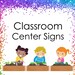 Rainbow Glitter Classroom Center Signs Preschool Centers - Etsy