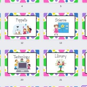 Polka Dot Classroom Center Signs | Preschool Centers | Printable ...