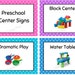 Polka Dot Preschool Center Signs: Classroom Decor (PDF Download) - Etsy