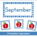 September Classroom Calendar Header and Numbers Blue Plaid - Etsy