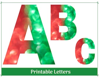 Printable Christmas Holiday Themed Letters for (Download Now) - Etsy