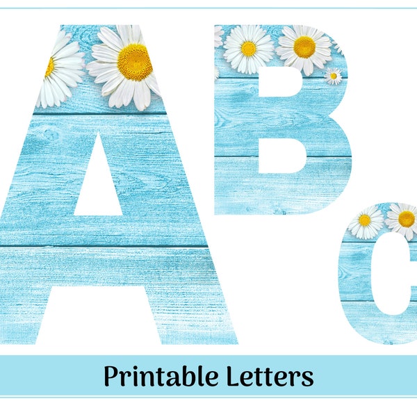 Daisy Alphabet Letters Printable - Etsy UK