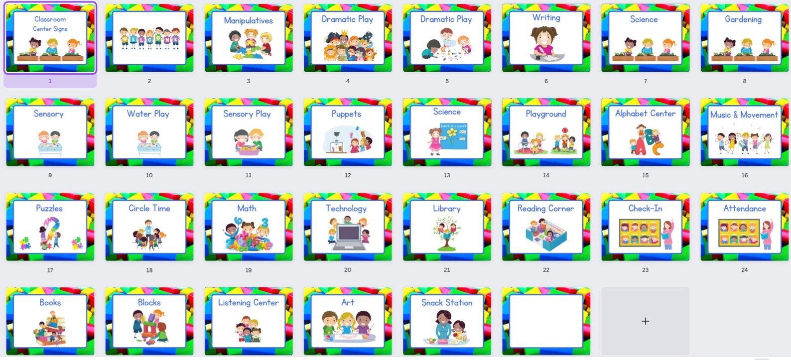 Building Blocks Classroom Signs Printable & Resizable - Etsy