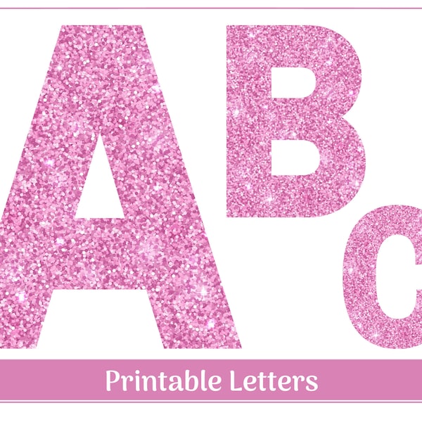 Pink Alphabet Clip Art Letters a Z, Numbers 0 9 | Printable - Etsy UK