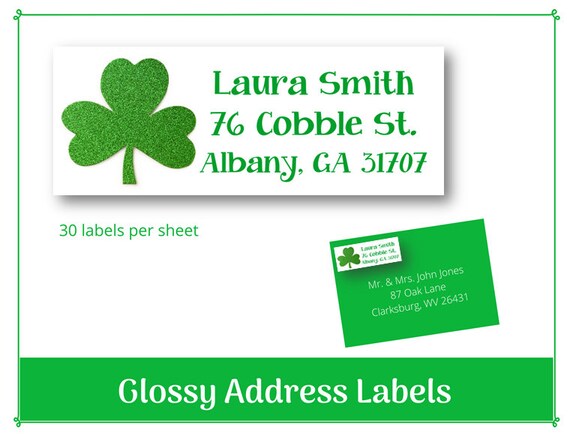 Return Address Labels Personalized Labels Glossy Peel & - Etsy