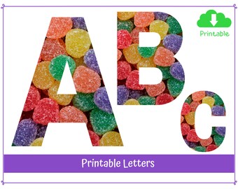 Green and Red Textured Alphabet Letters and Numbers Set - Etsy