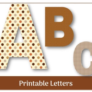 Orange and Green Fall Plaid Alphabet Clip Art | Printable and Resizable ...