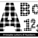 Buffalo Plaid Alphabet Letters & Numbers | Uppercase A-Z and Numbers 0 ...