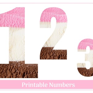 Neapolitan Ice Cream Alphabet Clip Art: Printable Letters & Numbers (A ...