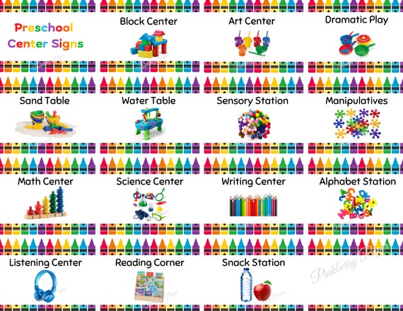 Printable Classroom Center Signs Comp