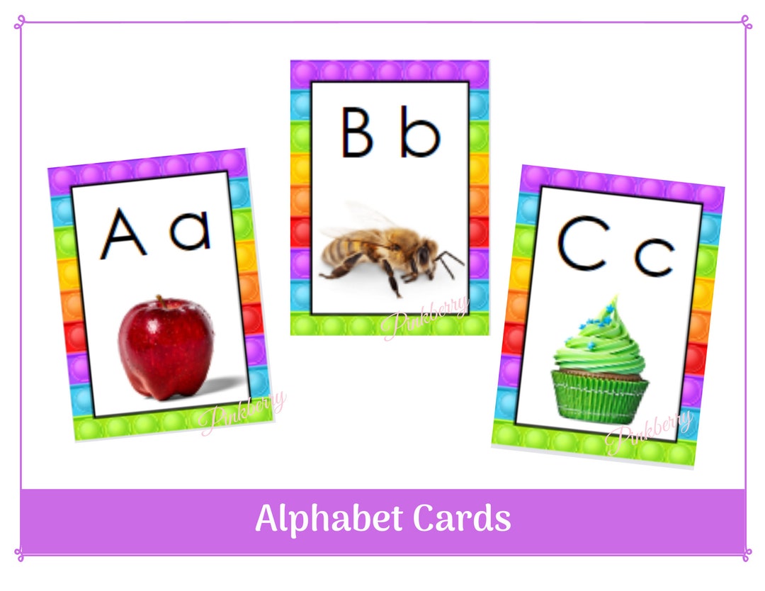 Sensory Pop Alphabet Cards | Classroom Alphabet | Rainbow Classroom ...