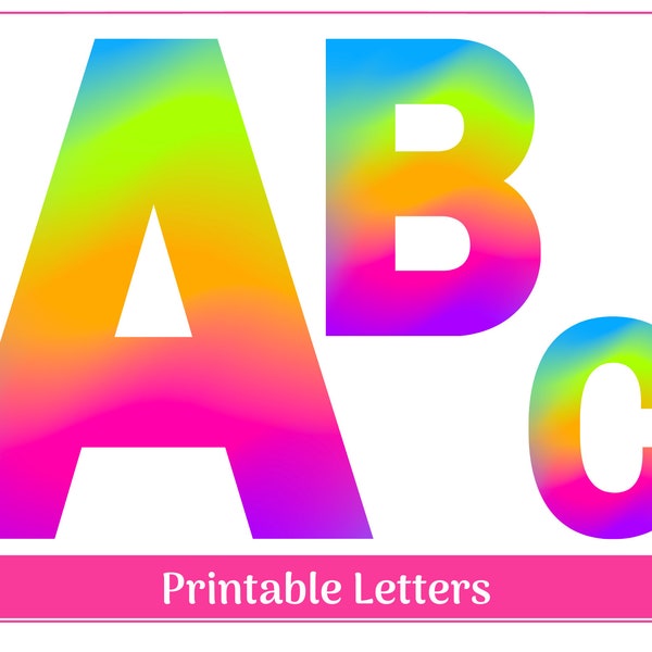 Rainbow Alphabet - Etsy