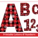 Pink Plaid Alphabet Clip Art Letters A-Z and Numbers 0-9 | Printable Banner, Bulletin Board ...