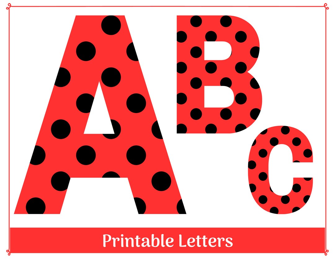 Ladybug Alphabet Letters & Numbers: Printable Clip Art (digital ...