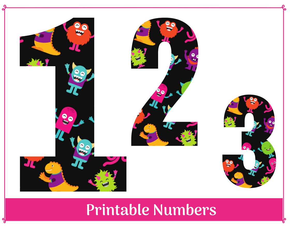 Cute Monster Alphabet Clip Art Letters A-Z Printable & - Etsy