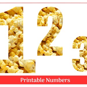 Popcorn Alphabet Clip Art Letters A-Z | Carnival Banner | Circus ...