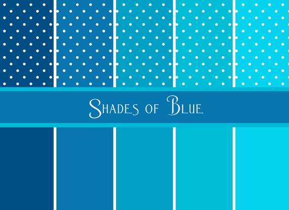 Shades of Blue Printable Paper Printable Graphic Clip Art - Etsy UK