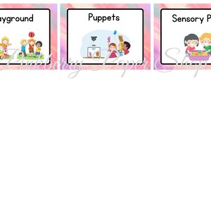 Watercolor Classroom Center Signs | Preschool Centers | Printable ...