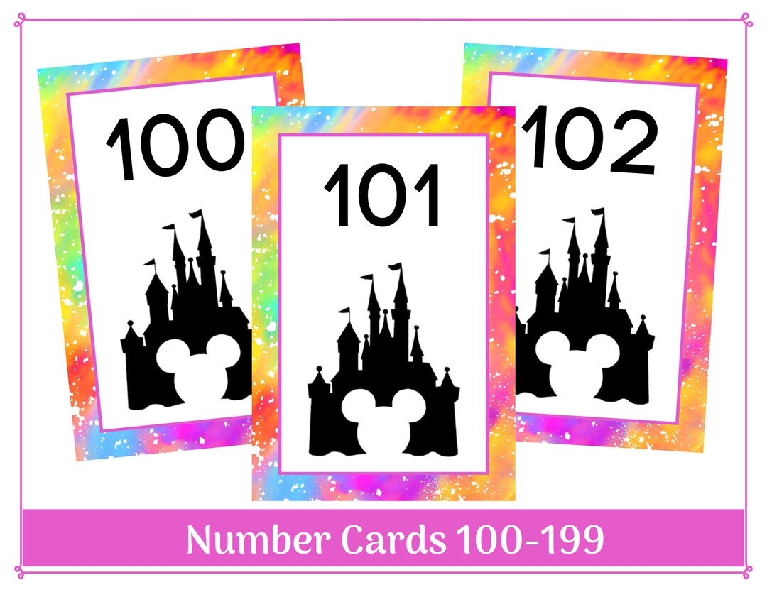 Number Cards 100-199 Castle Themed Numbers Live Event Number Cards Live ...