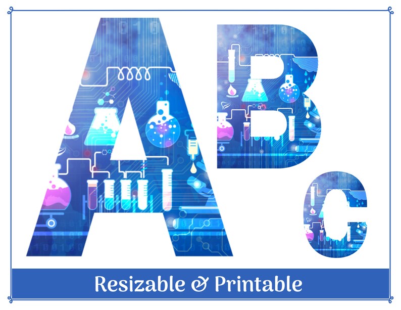 Science Chemistry Alphabet Letters Science Bulletin Board - Etsy
