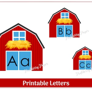 Farm Theme Barn Alphabet Cards | Classroom Alphabet | Printable ...