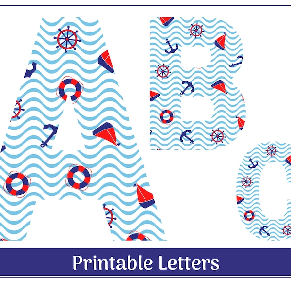 Nautical Letters - Etsy