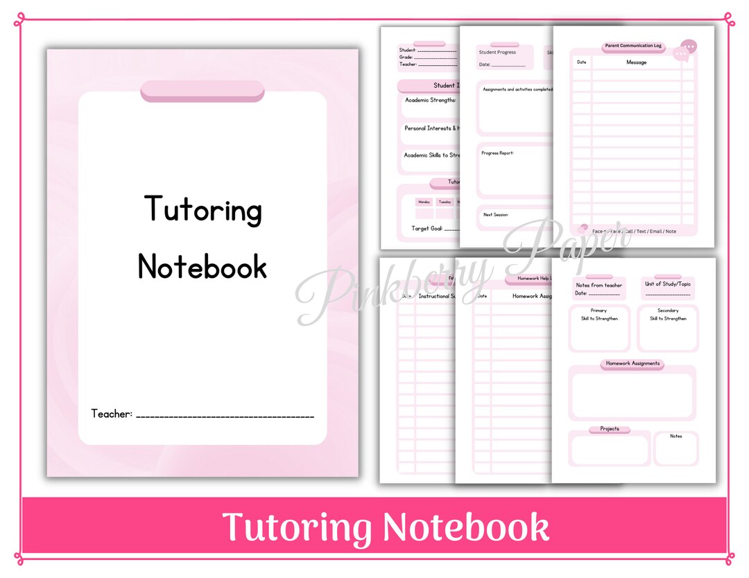Tutoring Forms | Student Information | Parent Communication Log ...