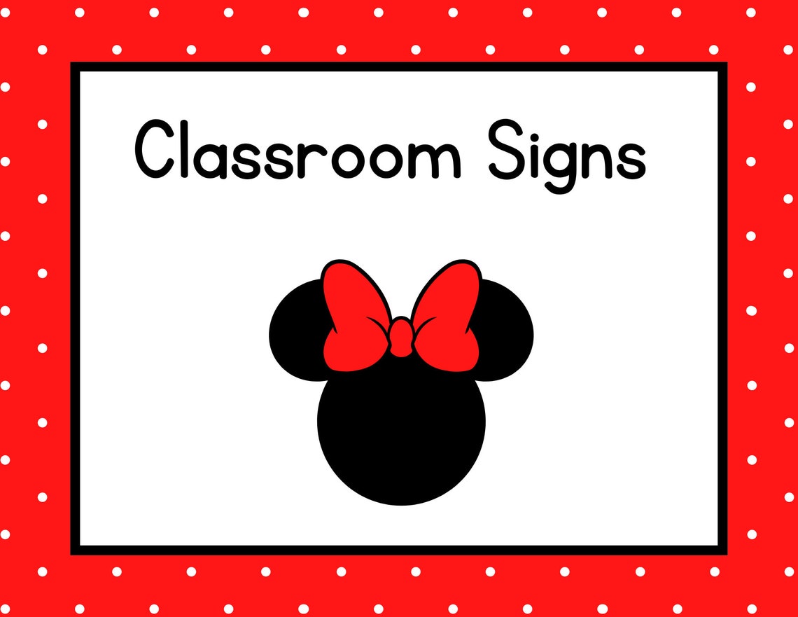 Minnie Inspired Classroom Center Signs Preschool Centers - Etsy