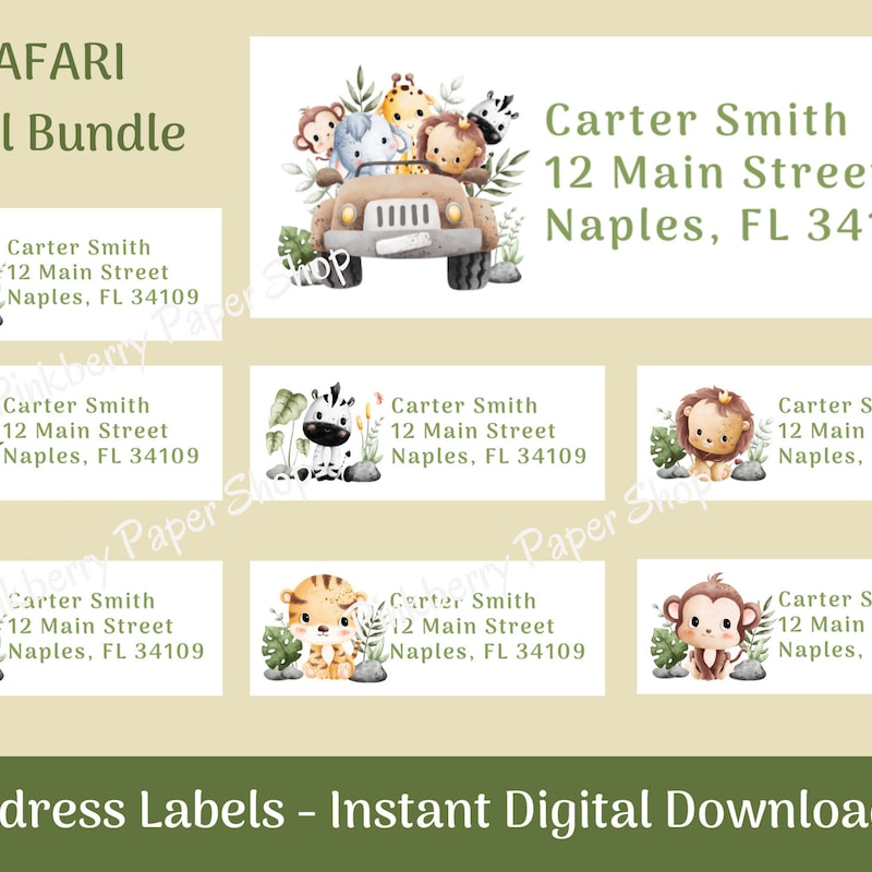 Cute Safari Labels - Etsy